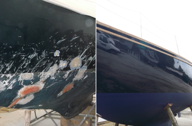 Severe storm impact damage repaired - Falmouth Boat Co.
